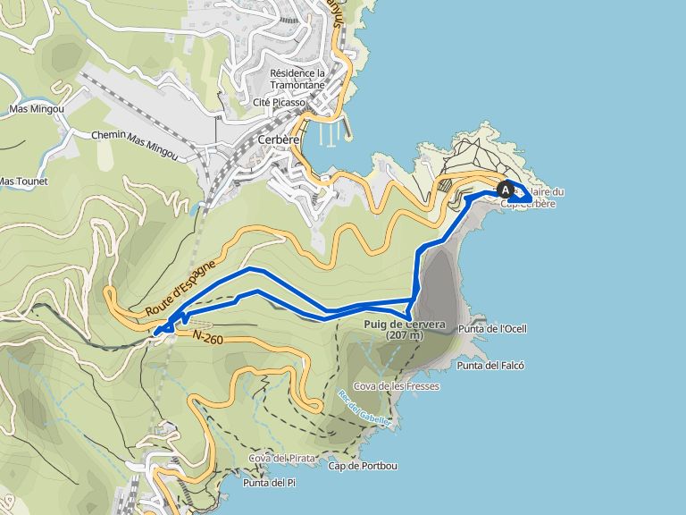 🛟⚓ Phare du Cap Cerbère * Pyrenäen Ostausläufer🗼🏜️ | Wanderung | Komoot